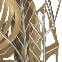 Panneau décoratif 3D en métal doré avec feuilles 79x5x68 cm Glam leaf ...