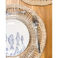 Set de table rond bords fibres naturelles 30cm | Maisons du Monde