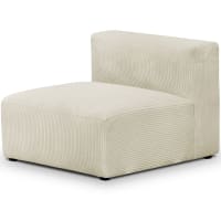 Chauffeuse d'angle à droite modulable en velours côtelé vert kaki ...