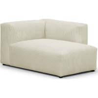 Méridienne droite pour canapé modulable tissu écru effet laine bouclée ...