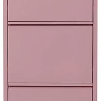 Casier à chaussures 5 tiroirs en acier taupe Caruso | Maisons du Monde