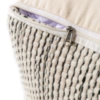 Puf estructura y patas tapizadas en boucle beig | Maisons du Monde