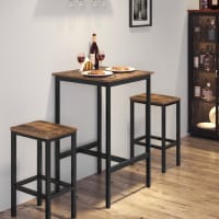 Table de bar style industriel effet bois marron rustique | Maisons du Monde