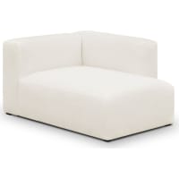 Méridienne droite pour canapé modulable tissu écru effet laine bouclée ...
