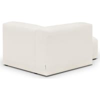 Méridienne droite pour canapé modulable tissu écru effet laine bouclée ...