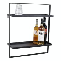 Wandregal aus Metall, 20x90x20 cm, Schwarz | Maisons du Monde