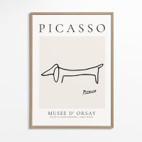 Lámina decorativa pablo picasso animals drawing dog 40x50cm Seven wall ...