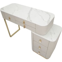 Scrivania effetto legno bianco, rovere 136x67h74 cm Carrollton ...