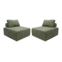 Chauffeuse 2 places pour canapé modulable vert Lao | Maisons du Monde