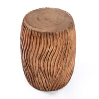 Runder Hocker aus Boucle Stoff mit Metallbeinen, 40x40cm Albane ...