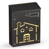 Cassetta postale da parete moderna antracite 37x11x37cm | Maisons du Monde