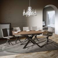 Table extensible effet bois noyer 90x120/180 cm Ganty | Maisons du Monde