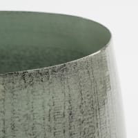 Cache-pot en métal gris clair D37 Benson | Maisons du Monde