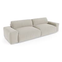 Canapé 4 places velours taupe 240cm Bliss | Maisons du Monde