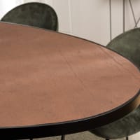 Table à manger ovale 8/10 personnes L.240 cm, Manguier et métal Macy | Maisons du Monde