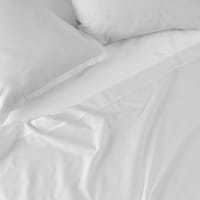 Drap 100% Coton Blanc 210x270 cm Basic 200 tc | Maisons du Monde