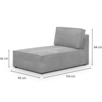 Méridienne pour canapé modulable gris charbon Neo Elementary | Maisons ...