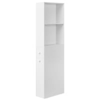 Armario multiusos 1 puerta efecto madera nogal, blanco 40x201 cm ...