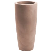 Vaso conico in resina tortora Ø33 h70 cm Talos matt | Maisons du Monde
