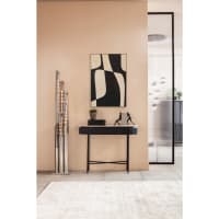 Toiles diptyques imprimées et peintes noires et blanches 70x80 Omar ...