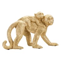 Statue lionne en polyrésine dorée H90 | Maisons du Monde