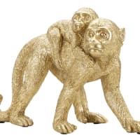 Statue lionne en polyrésine dorée H90 | Maisons du Monde