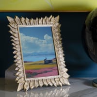 Cornice in resina dorata con foglie cm 21,8x1,8x27 Solis | Maisons du Monde