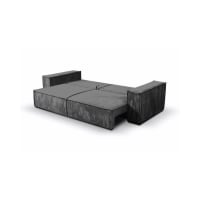 Schlafsofa mit Cordbezug 4 Sitzer, Dunkelgrau Sekwana | Maisons du Monde
