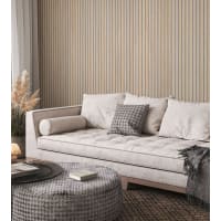 Decoración de pared de ratán, yute y cuerda beige y blanco, 75x43 ...