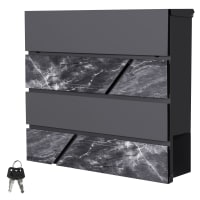 Cassetta postale da parete moderna antracite 37x11x37cm | Maisons du Monde