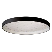 Plafoniera tonda luce LED 42W CCT lampada dimmable metallo nero Ø 40cm ...
