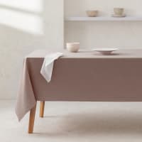 Mantel impermeable liso 100% algodón orgánico piedra 140x140 cm Nature ...