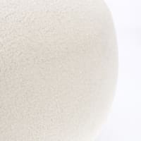 Puf tapizado con tejido aterciopelado mostaza con base dorada | Maisons ...