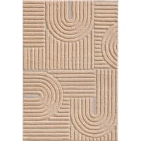 Tapis à relief géométriques Beige 120x170cm Lena | Maisons du Monde