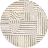 Tapis à relief géométriques Beige 120x170cm Lena | Maisons du Monde