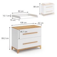 Table à langer et commode à langer | Maisons du Monde