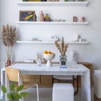 Mesa de comedor para 8 personas en efecto concreto |160 Lynn | Maisons ...