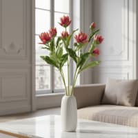 Tallo de gloriosa brillante artificial morada y plateada H88 Noël ...