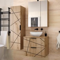 Meuble vasque 2 tiroirs stratifiés blanc Livia | Maisons du Monde