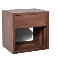 Set di 2 comodini in legno di abete marrone scuro 50x40cm Martina ...