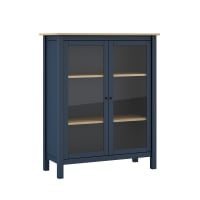 Vitrine vintage 2 portes gris bleu Illa | Maisons du Monde