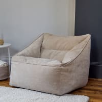 Modularer Sitzsack aus Jumbo Cord, Beige Zen | Maisons du Monde