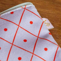 Kulturbeutel aus Baumwollgaze mit Quaste, ecru, 24x17cm ESSENTIELLE ...