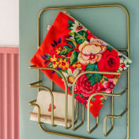 Kulturbeutel aus Baumwollgaze mit Quaste, ecru, 24x17cm ESSENTIELLE ...