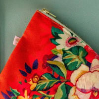 Kulturbeutel aus Baumwollgaze mit Quaste, ecru, 24x17cm ESSENTIELLE ...