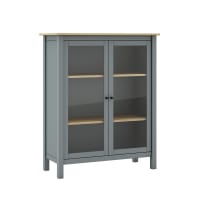 Vitrine vintage 2 portes gris bleu Illa | Maisons du Monde