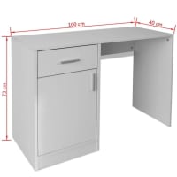 Bureau effet bois blanc 144x60 cm Ardina | Maisons du Monde