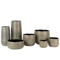 Vase gris en grès Ø8,5xH31cm Toppu | Maisons du Monde