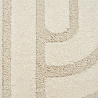 Tappeto ovale taftato con motivi écru e dorati 140x200cm BERNON ...