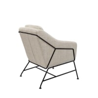 Butaca curva cómoda con cojines tapizados color topo. Tomica | Maisons ...